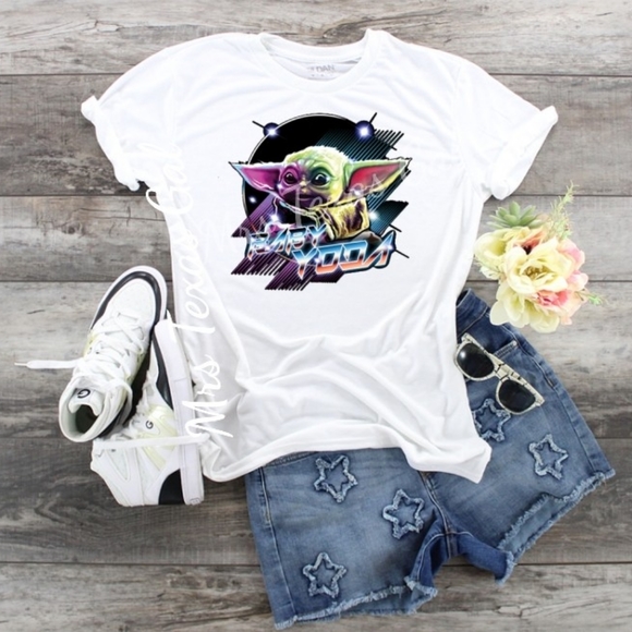 Custom | Tops | Retro Baby Yoda Inspired Design | Poshmark
